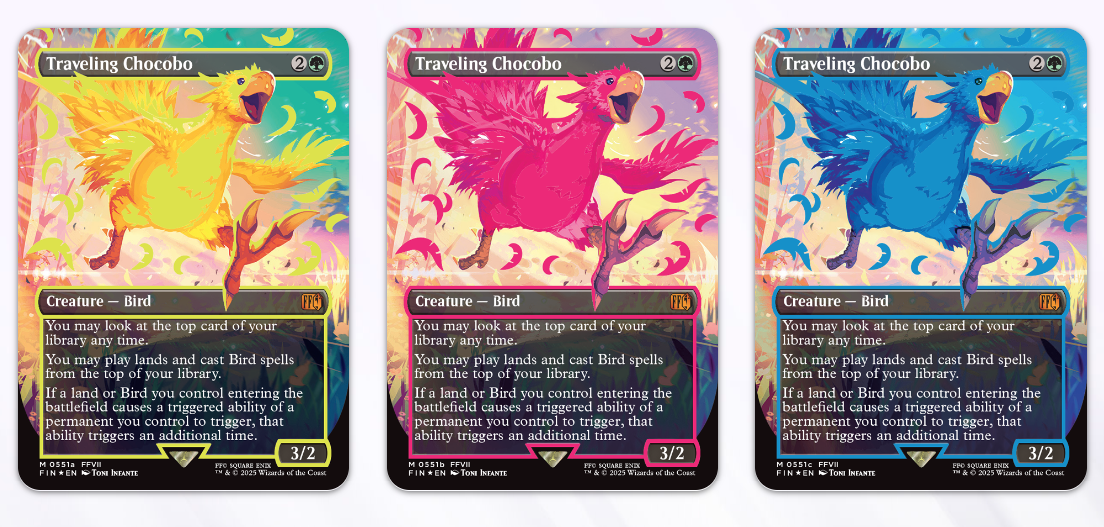 Solo hay 77 cartas Magic de Chocobo dorado en los sets de Final Fantasy