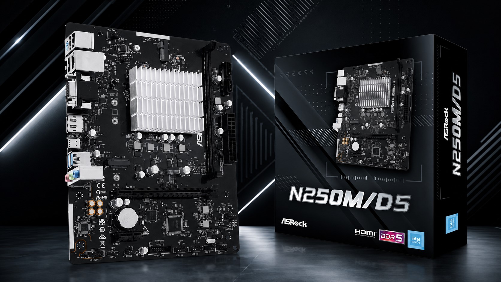 Así es la board con CPU integrada totalmente silenciosa ASRock N250M/D5